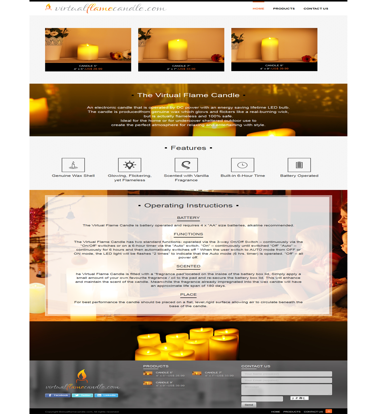 Candle company web development