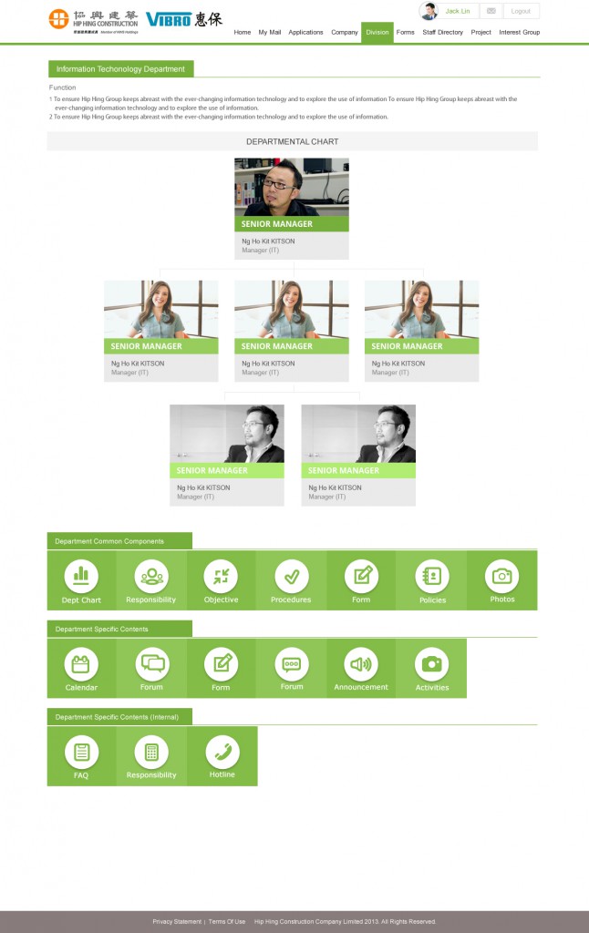 Hip Hing Portal development